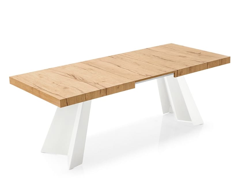Extending melamine table with metal frame WINGS By Connubia