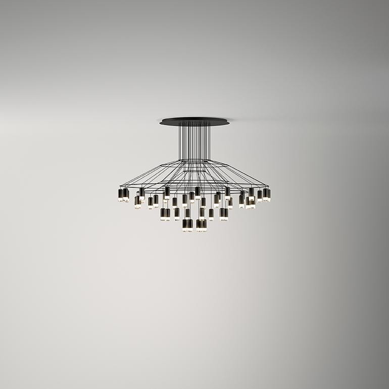 WIREFLOW CHANDELIER LED dimmable pendant lamp By Vibia | design Arik Levy