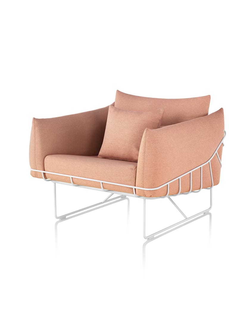 WIREFRAME Fabric armchair with armrests By Herman Miller | design ...