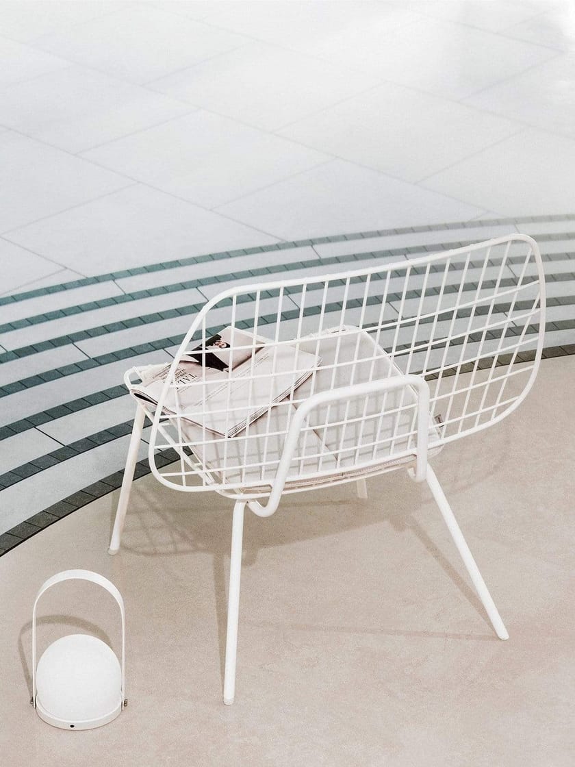 WM STRING LOUNGE CHAIR Steel easy chair By MENU | design Studio WM