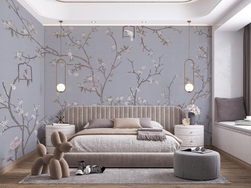 Wallpaper with floral pattern Flower fields By Studijo design Josipa Maras