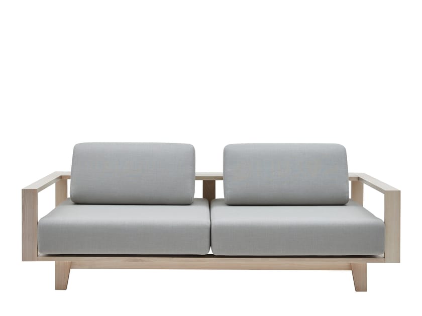 WOOD 2 seater fabric sofa By SOFTLINE | design Jakob Schenk