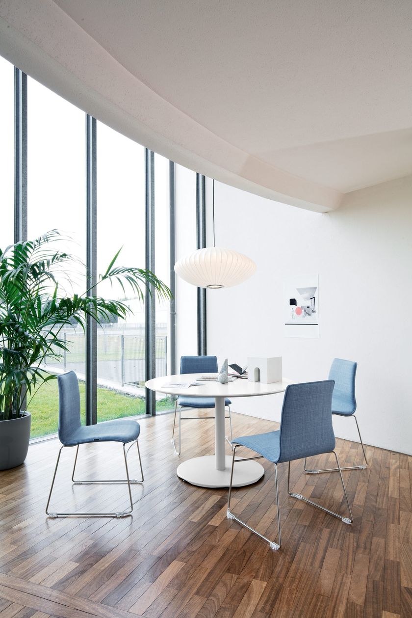 WOODY Stackable sled base chair By Ares Line | design Giovanni Baccolini