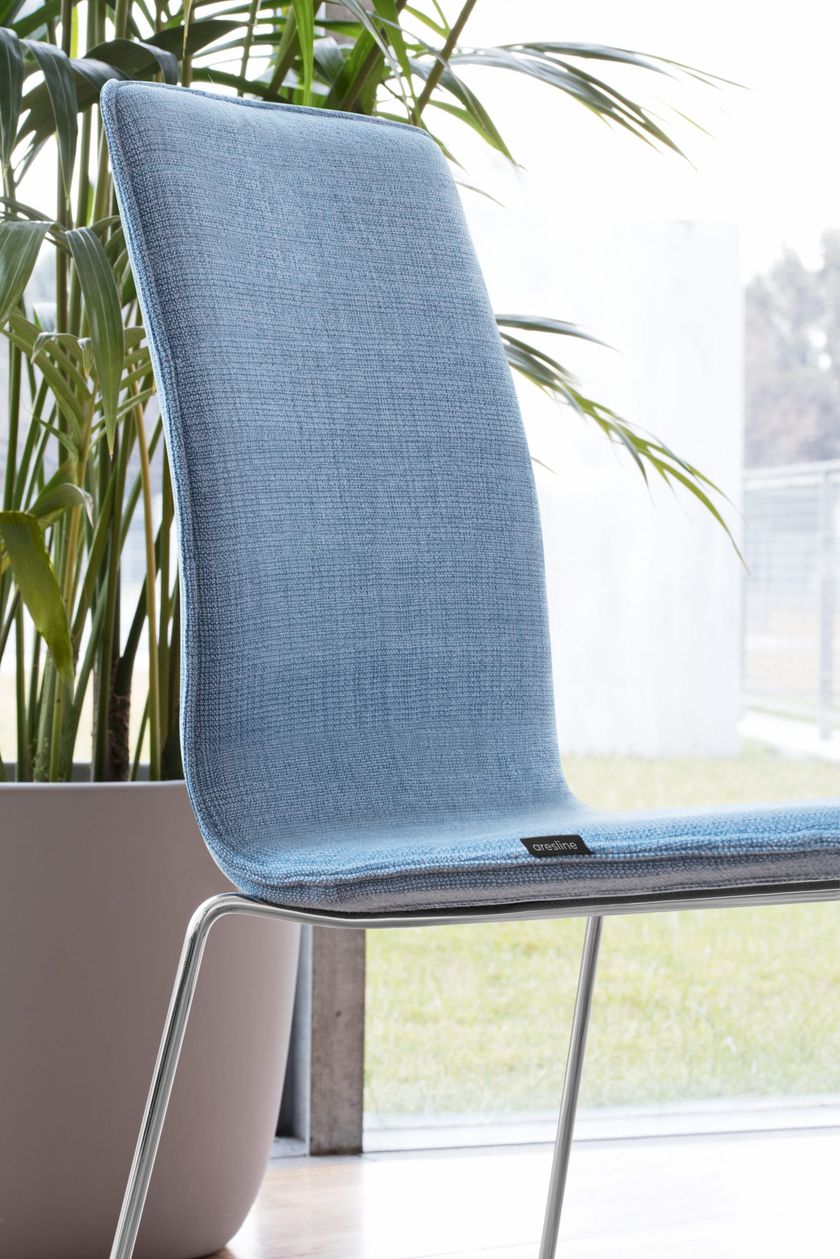 WOODY Stackable sled base chair By Ares Line | design Giovanni Baccolini