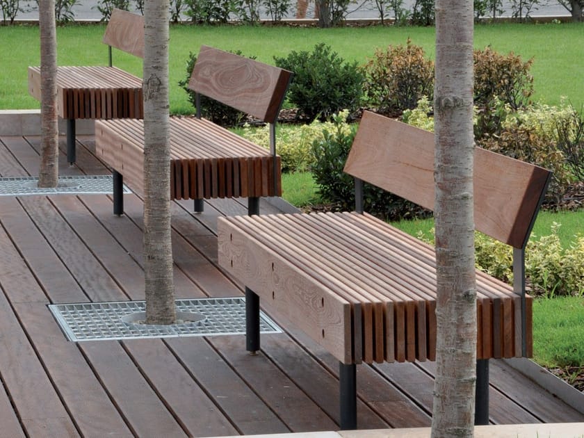 WOODY | Bench with back By mmcité1 design David Karásek