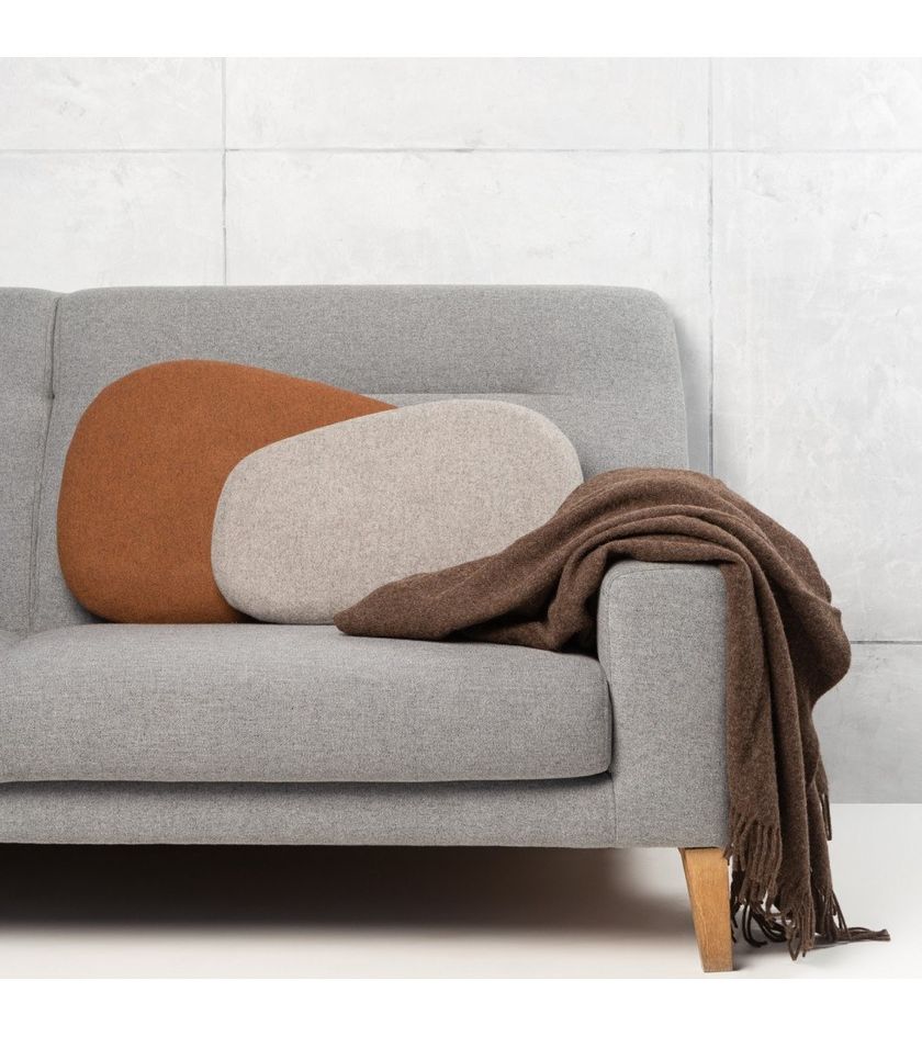 Solid-color Scandinavian wool blanket WOOL BLANKET By Namuos