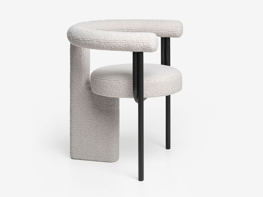 BALANCE Upholstered fabric chair with armrests By WOO