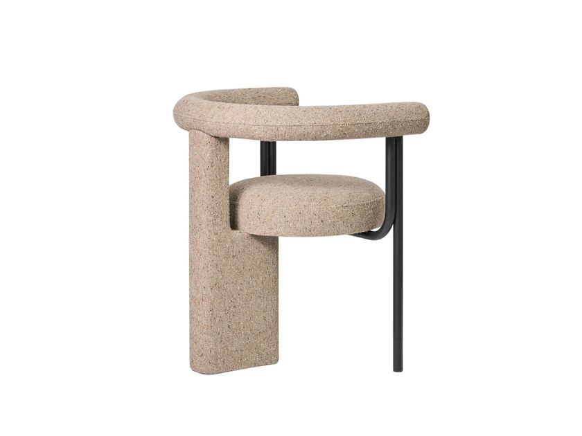 BALANCE Upholstered fabric chair with armrests By WOO