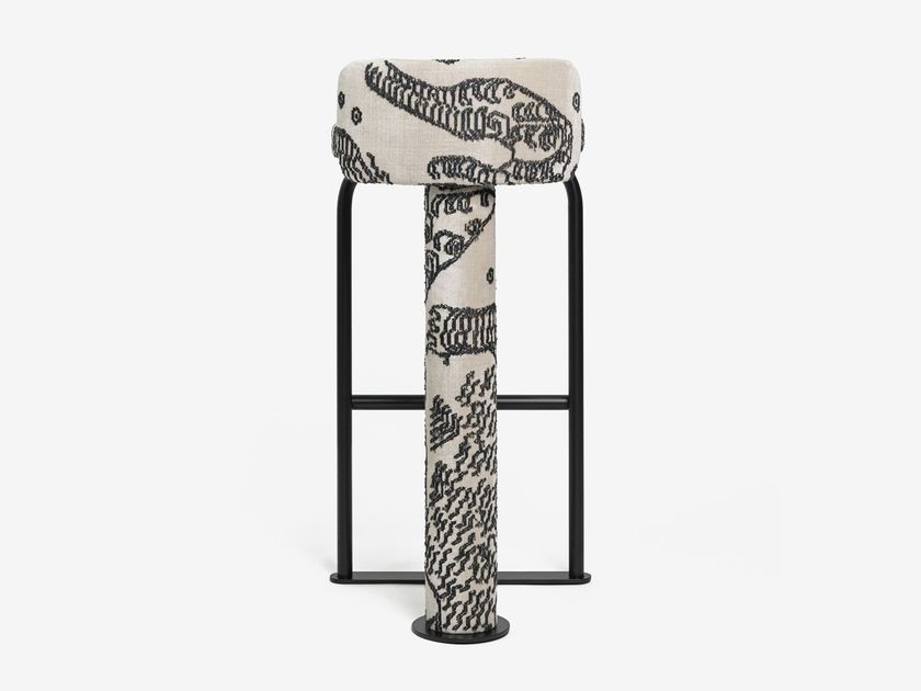 FOX BAR STOOL DEDAR High fabric stool with footrest By WOO | design ...