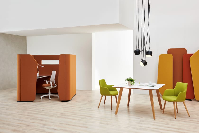 Acoustic fabric office booth WORKSTATION By ESTEL GROUP