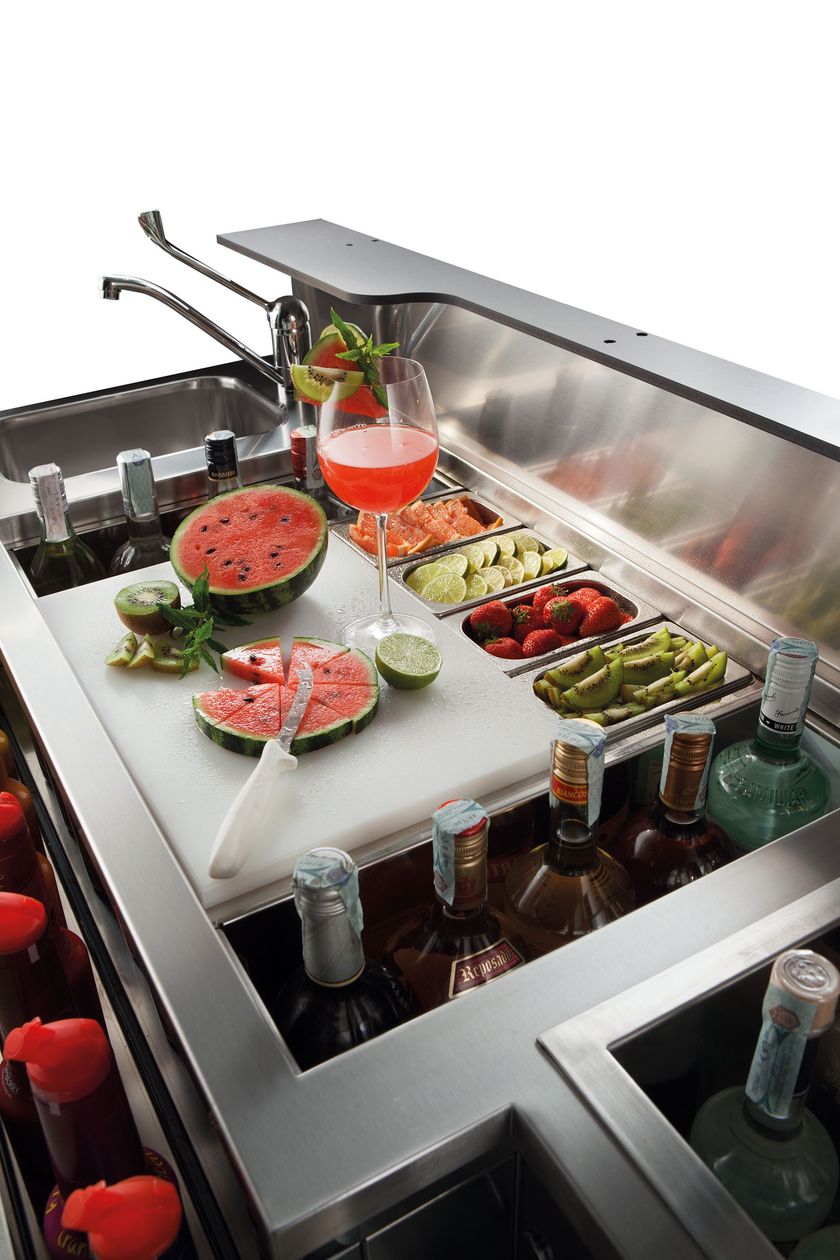 WORKSTATION COCKTAIL Stainless steel bar counter By Frigomeccanica