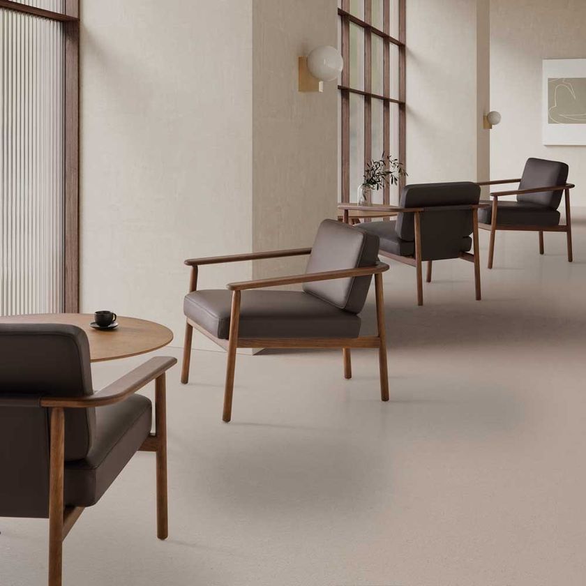 WUDI Fabric easy chair with armrests By INCLASS | design Francesc Rifé