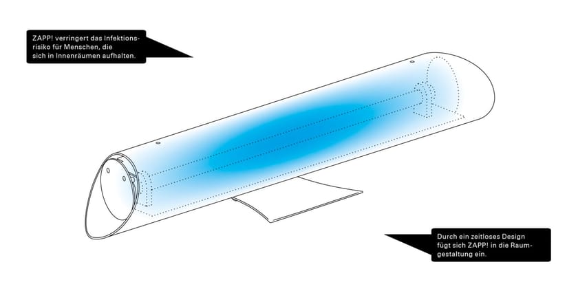 UV-C AIR STERILIZER ZAPP! Sanitising light By Waldmann