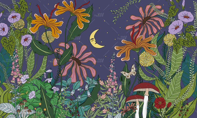 GIARDINO STREGATO PVC free, eco-friendly, washable wallpaper By WallPepper