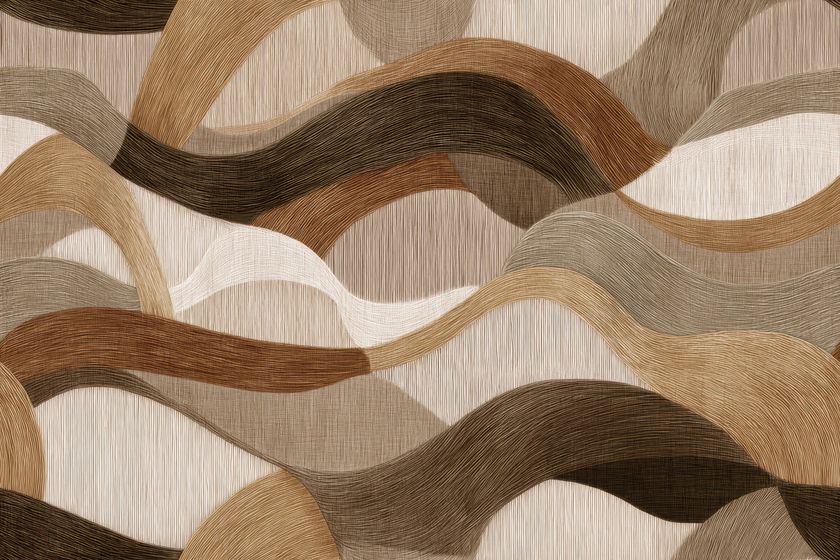 EUNOIA WAVES Organic bio-vinyl wallpaper By Wall&decò