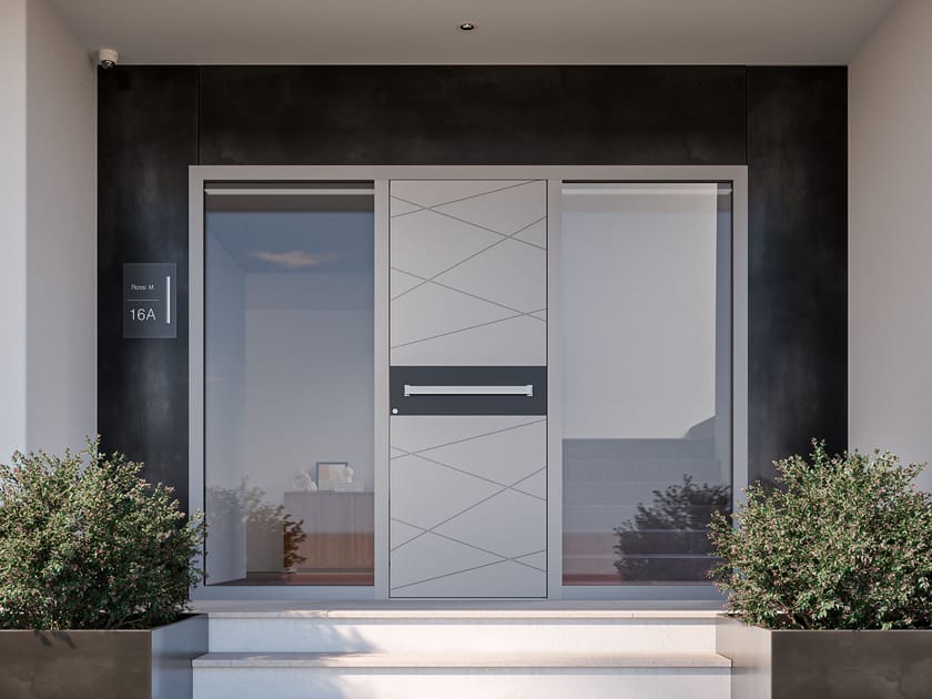 ATRIUM 75 - GROOVE Porta d'ingresso in alluminio By WnD