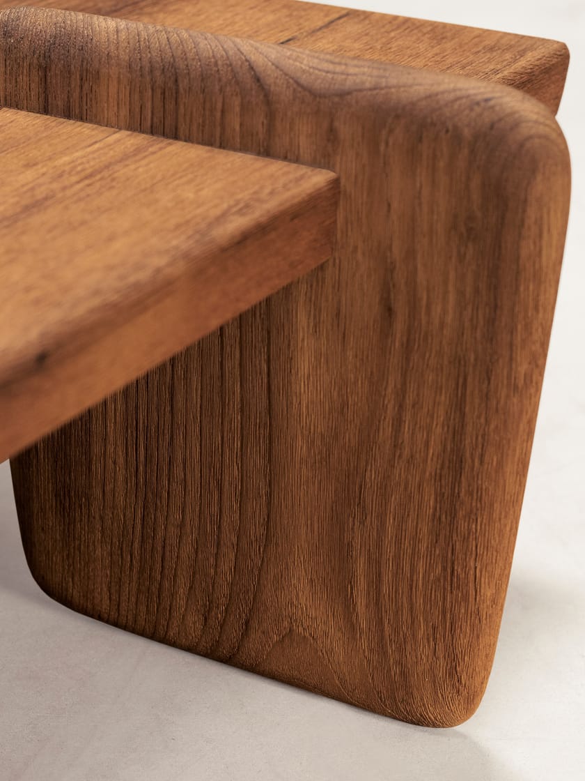 X + L 01 | Coffee table Low rectangular teak coffee table By Phantom ...