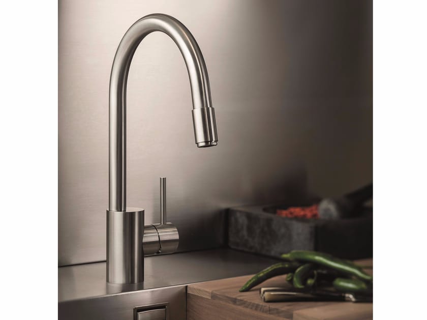 X-MIX | Miscelatore da cucina in acciaio inox By newform