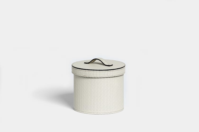 Bathroom waste bin Calfskin bathroom waste bin / storage box By Pinetti