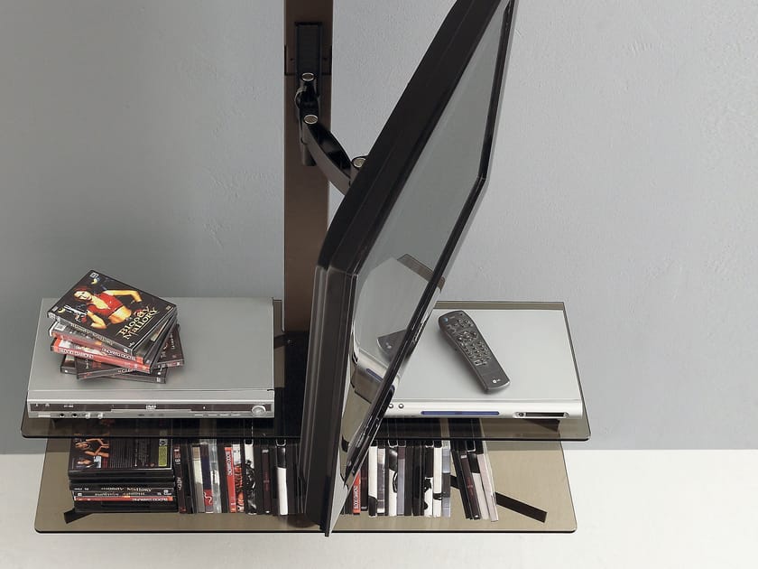 Meuble tv pivotant en métal avec étagère XL83 By IDEAS Group