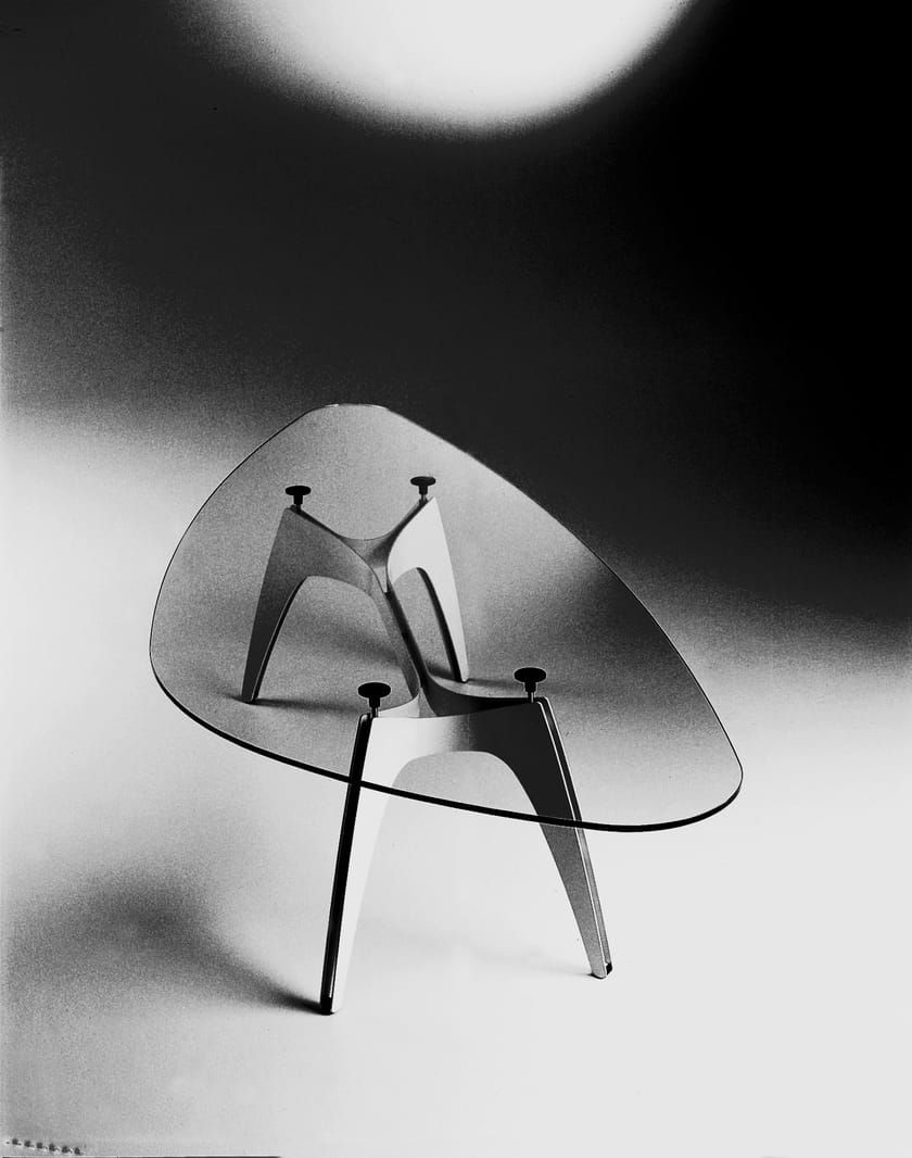 FORME Rectangular glass and steel table By Matrix International ...