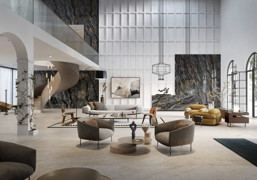 Pavimento/rivestimento in gres porcellanato effetto marmo XTONE ...