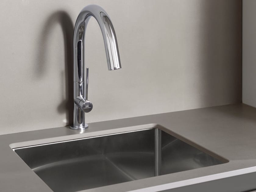 Porcelain stoneware kitchen worktop XTONE RAW SMOKE By URBATEK