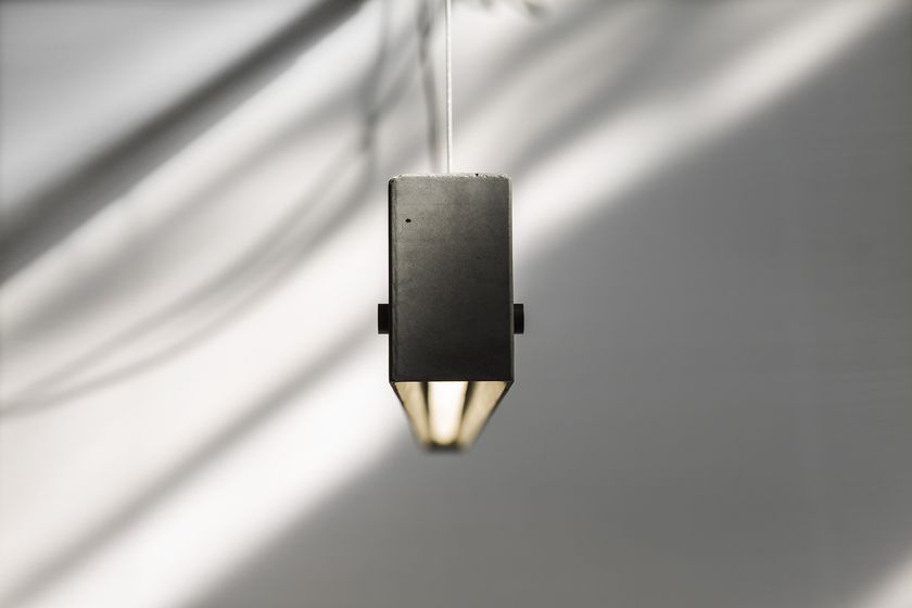LED concrete pendant lamp YI By Bentu Design