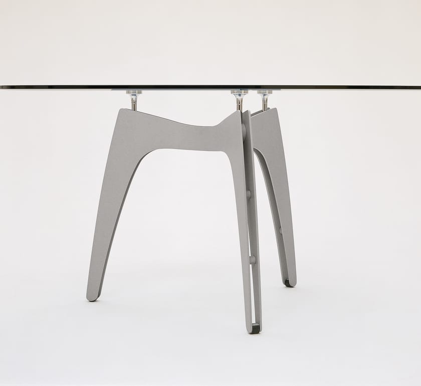 Glass and steel table YSPIDER Forme Collection By Matrix International ...