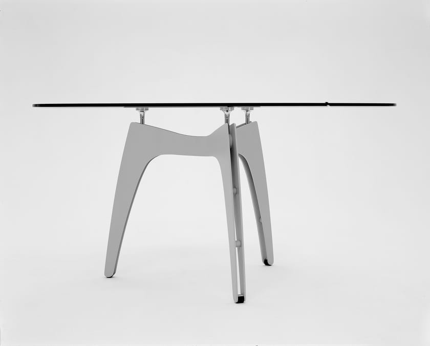 Glass and steel table YSPIDER Forme Collection By Matrix International ...