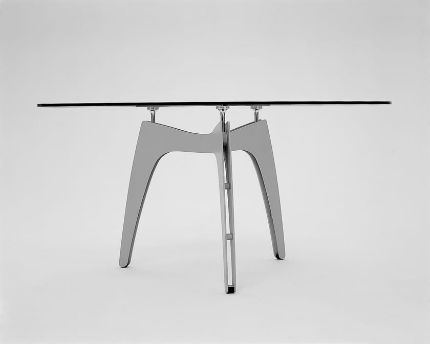 Glass and steel table YSPIDER Forme Collection By Matrix International ...