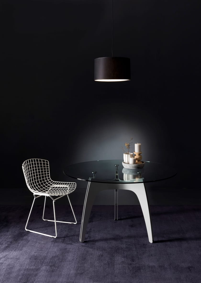 Glass and steel table YSPIDER Forme Collection By Matrix International ...
