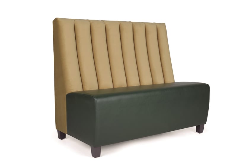 Upholstered high-back fabric bench seating YUMA EDGE BAQ By Fenabel
