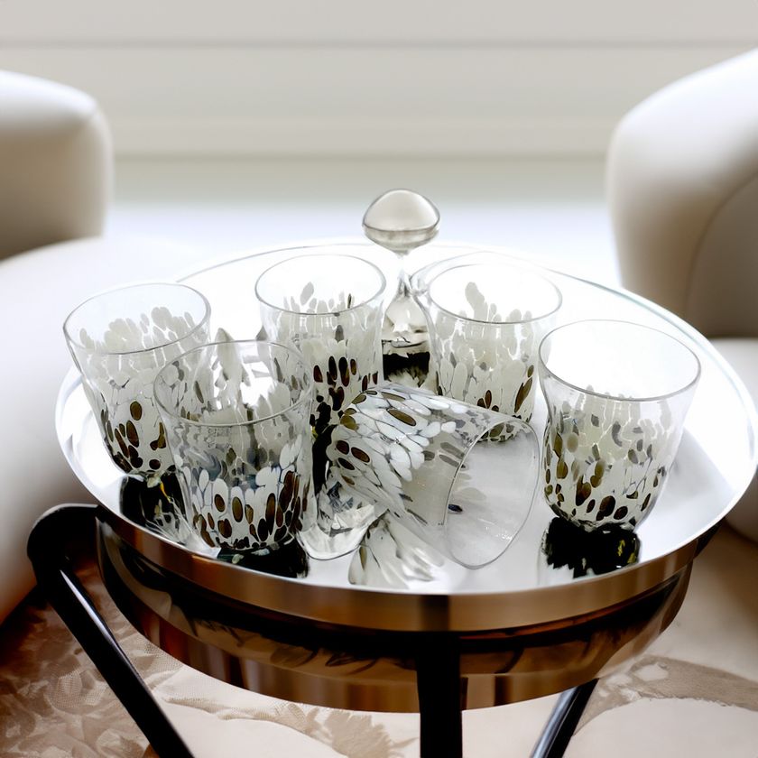 SAN MARCO Set of six Murano glass drinking glasses By YourMurano