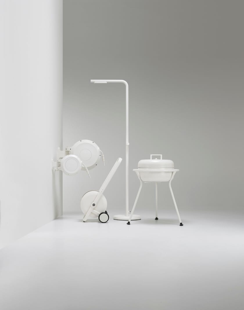 LEVANTINE WHITE Powdercoated stainless steel outdoor shower By ZEE