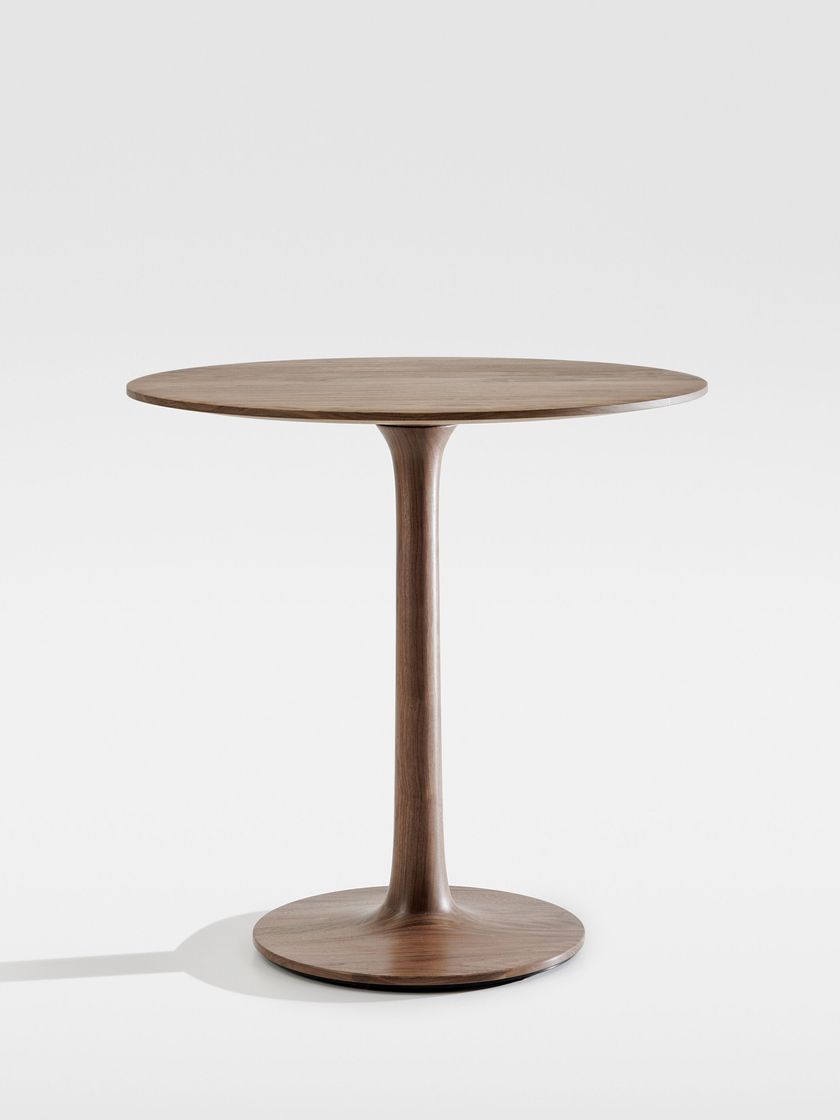 TURNTABLE HIGH Round wooden high table By ZEITRAUM | design Formstelle