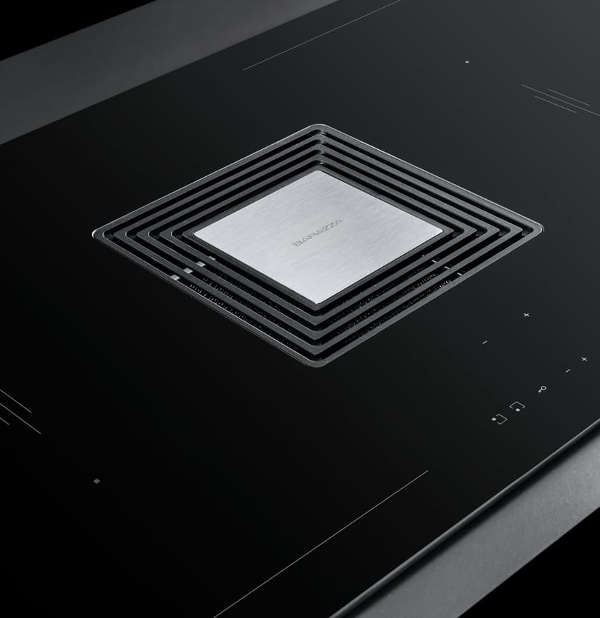 Induction glass ceramic hob with integrated hood ZERO 1PIDZ90I Zero ...