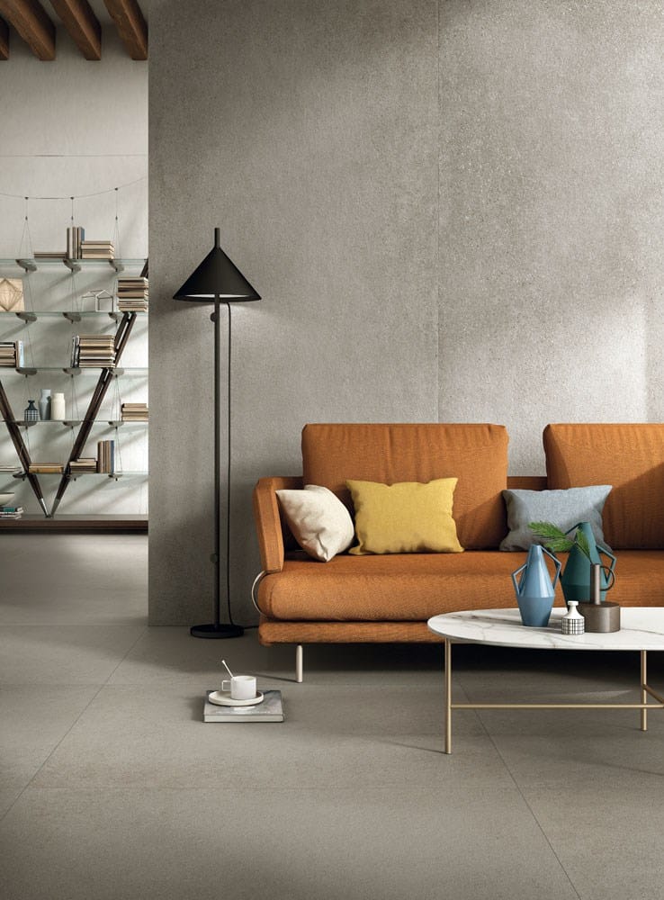 Pavimento/rivestimento in gres porcellanato effetto cemento ZERO.3 CONTEXT - Panaria Ceramica
