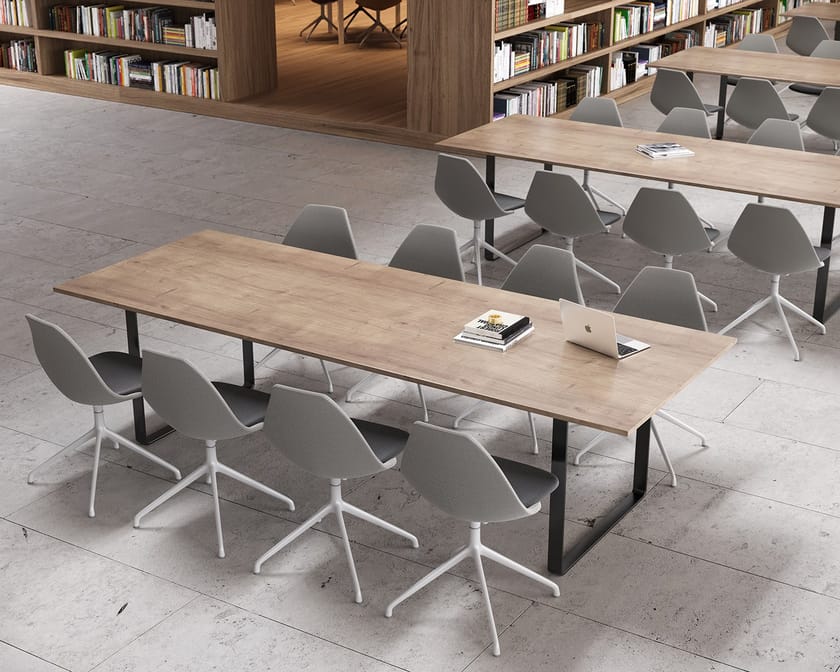 ZIBA | Fabric chair Swivel trestle-based fabric chair with integrated ...