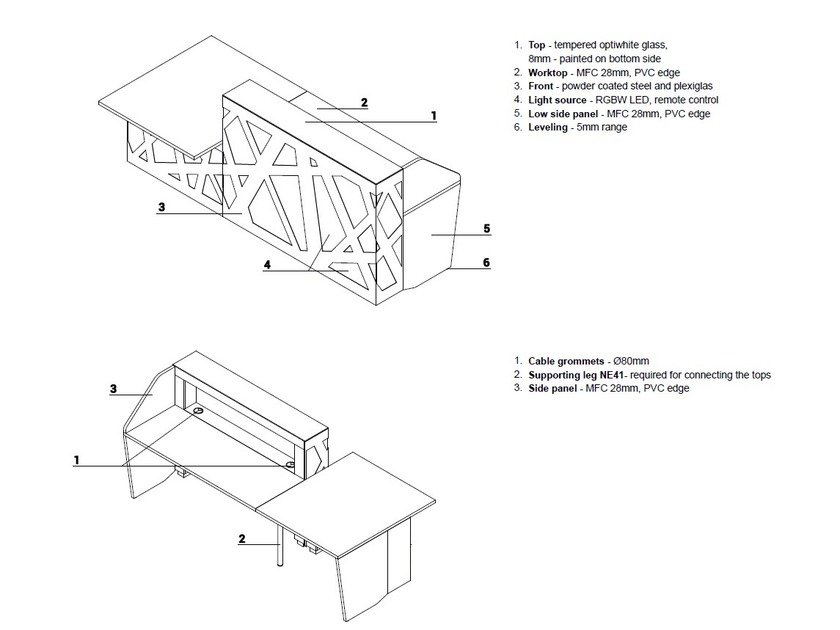 ZIG-ZAG Reception desk By MDD