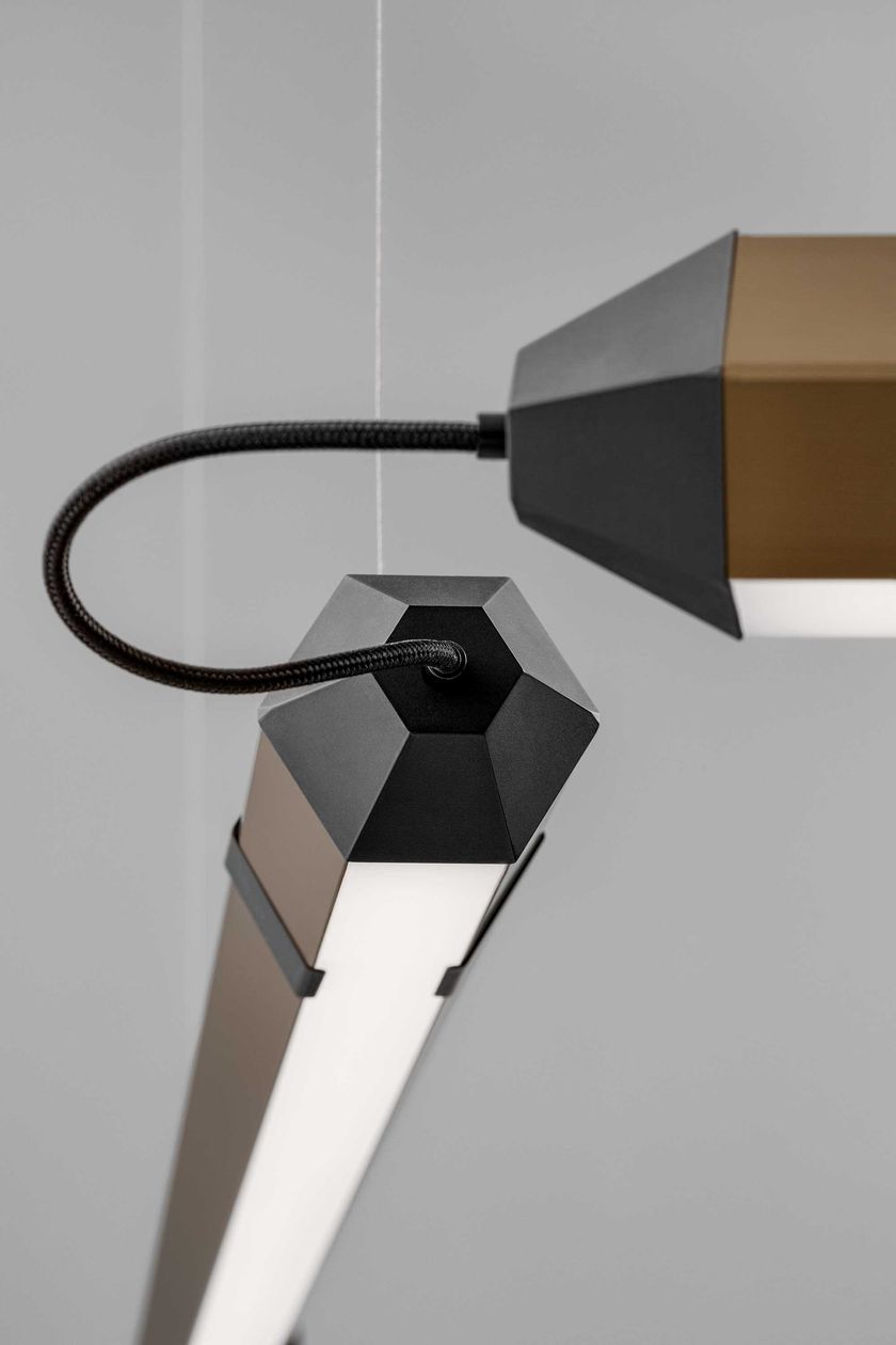 LED Pendelleuchte aus Stahl ZIGO ZAGO By Olev Design Marc Sadler