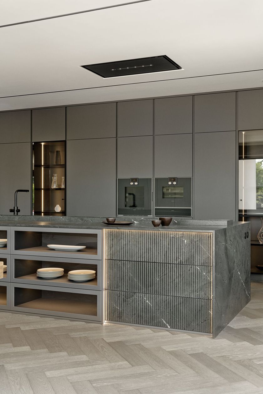 MONOLITH 4.0 Stone kitchen with island By Zajc