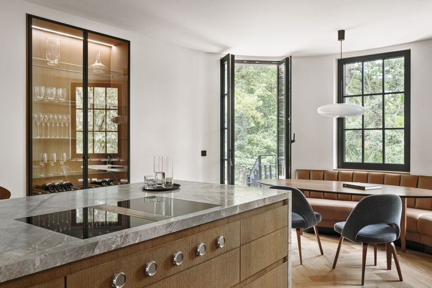 Z4 4.0 Wooden and stone kitchen with island By Zajc