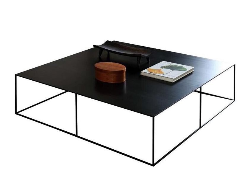 SLIM IRONY Square low painted metal coffee table By Zeus | design ...