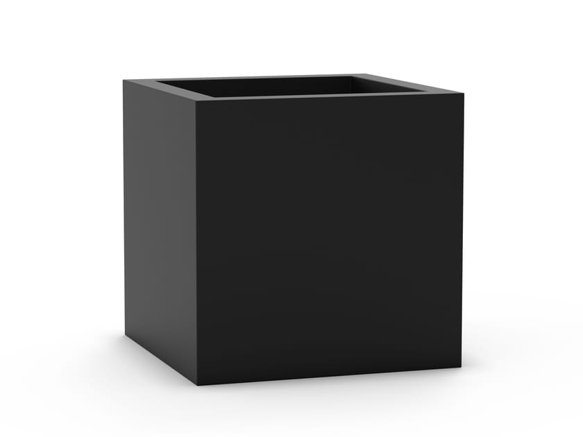 Modular square stainless steel planter CUBE A Collection By BLOSS