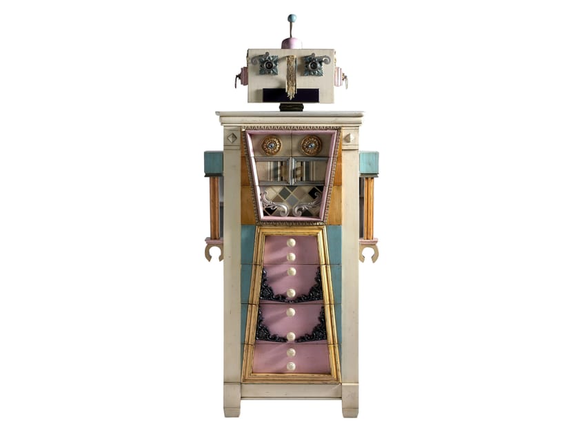 Wooden chest of drawers MR. ROBOT Robot Collection By LOLA GLAMOUR