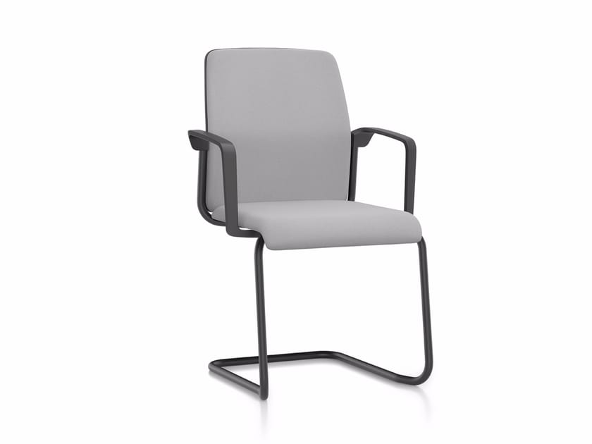 Cantilever upholstered fabric reception chair AIM IS1 5S50 AIMis1 ...