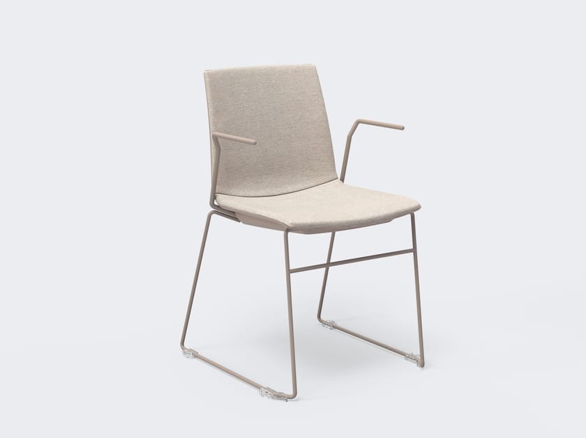 AIRA Sled base upholstered chair with armrests By Ares Line | design ...