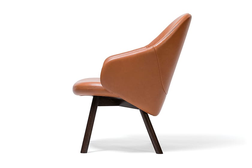 ALBU LOUNGE | Leather easy chair Leather easy chair with armrests By ...