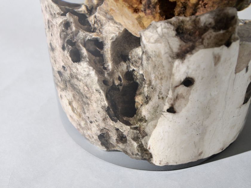 FLOATING KARST FISHEYE Stone and resin stool / coffee table By alcarol ...